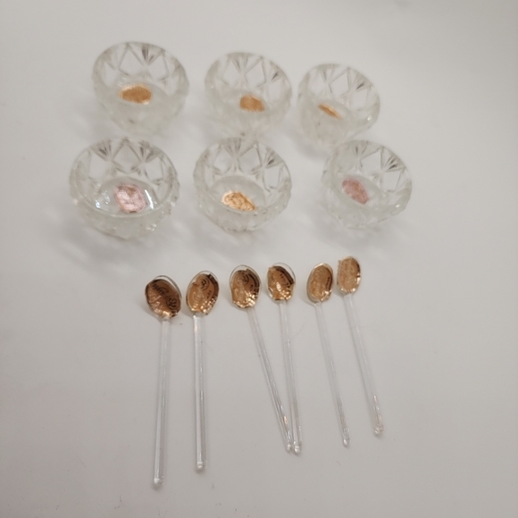 Bohemia | Kitchen | Vtg Czech Rep Bohemia Glass Salt Cellars Dipscaviar ...